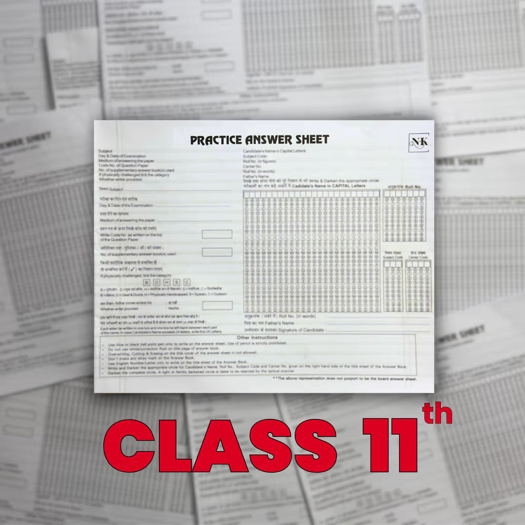 Class 11 Exam Answer Sheet for 2025-2026 (Must Have) – NCERT Kaksha